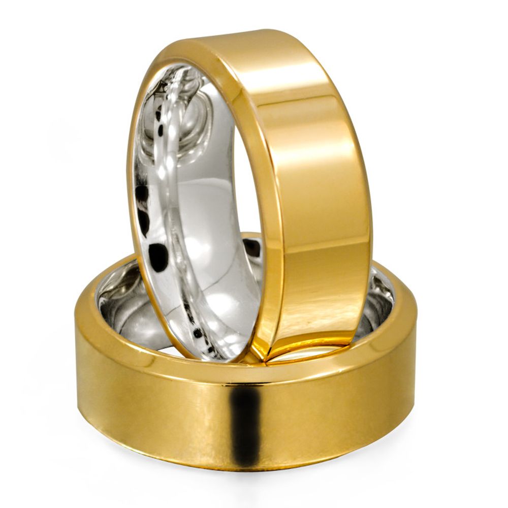 Aliança em Ouro 18K com Estrutura em Prata - AS1656 - A Suissa